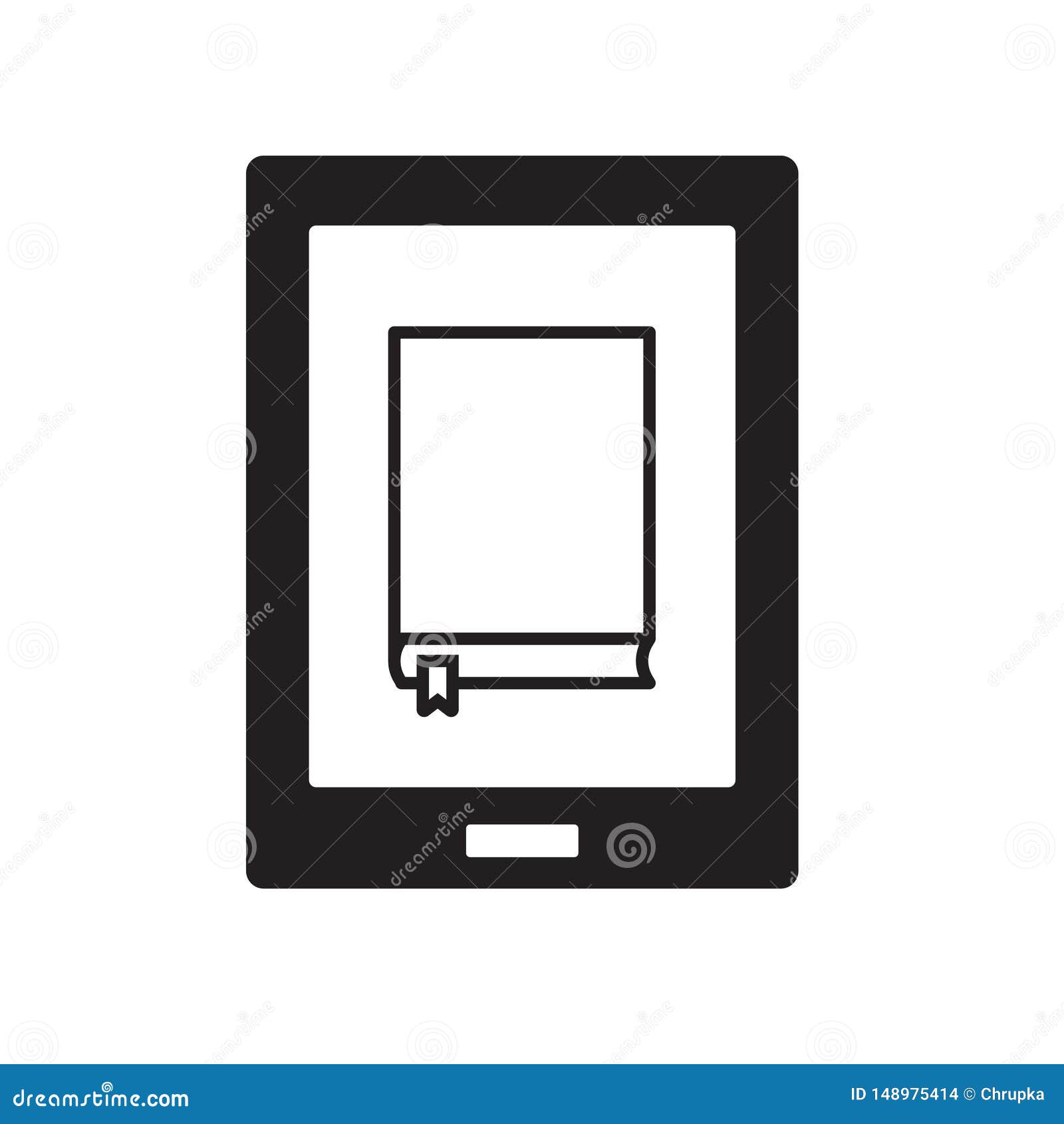 Ebook reader icon stock vector. Illustration of reader - 148975414