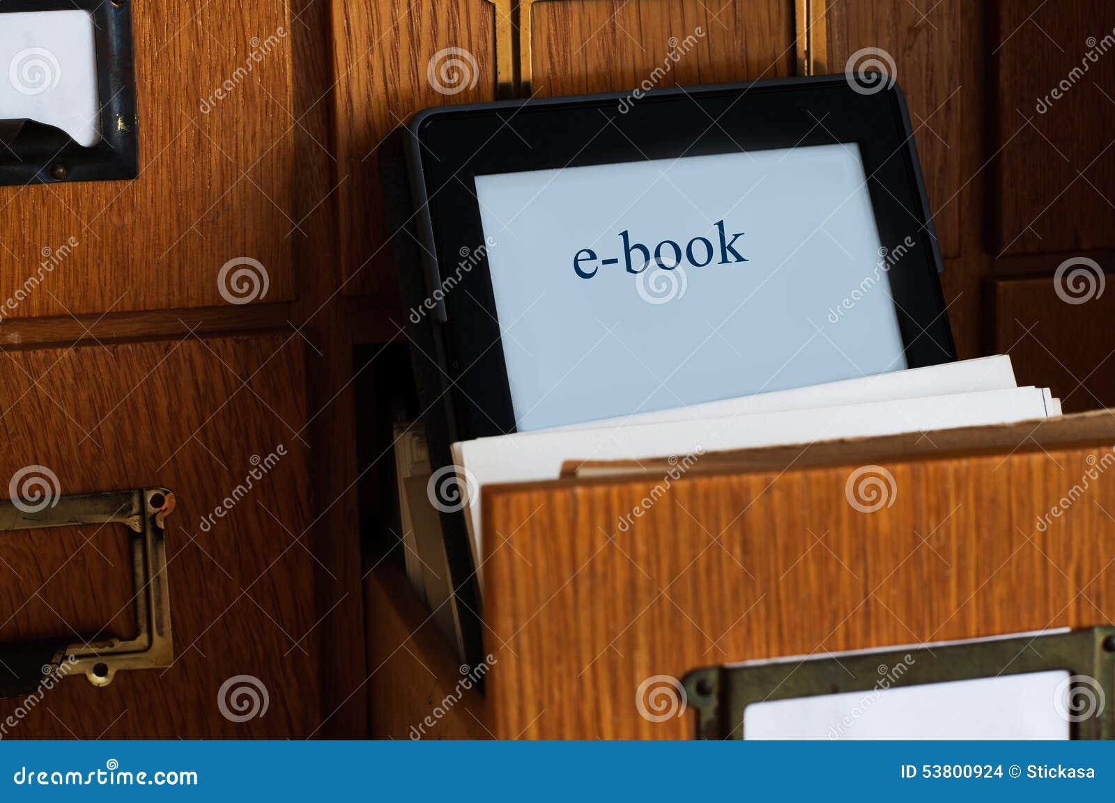 Set Of Old Library Cards From The 1980s Stock Photography ...