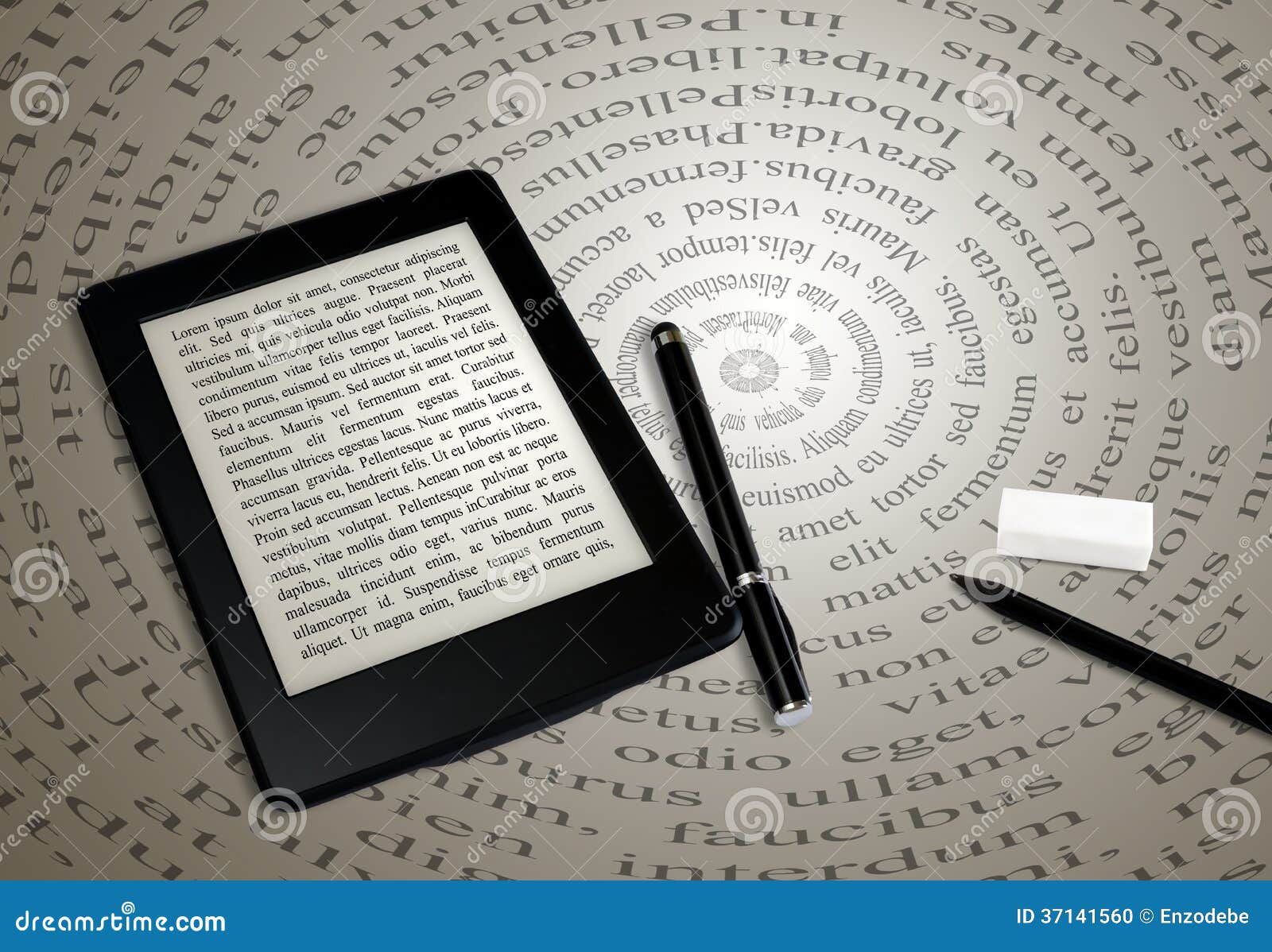 Ebook reader stock photo. Image of ebook, electronic - 37141560