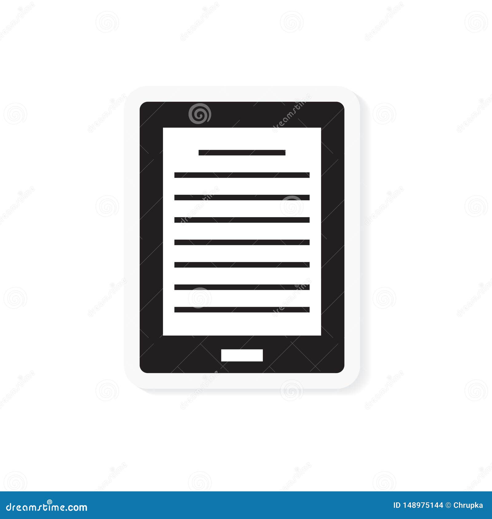 Ebook Reader-Symbol vektor abbildung. Illustration von beweglich ...