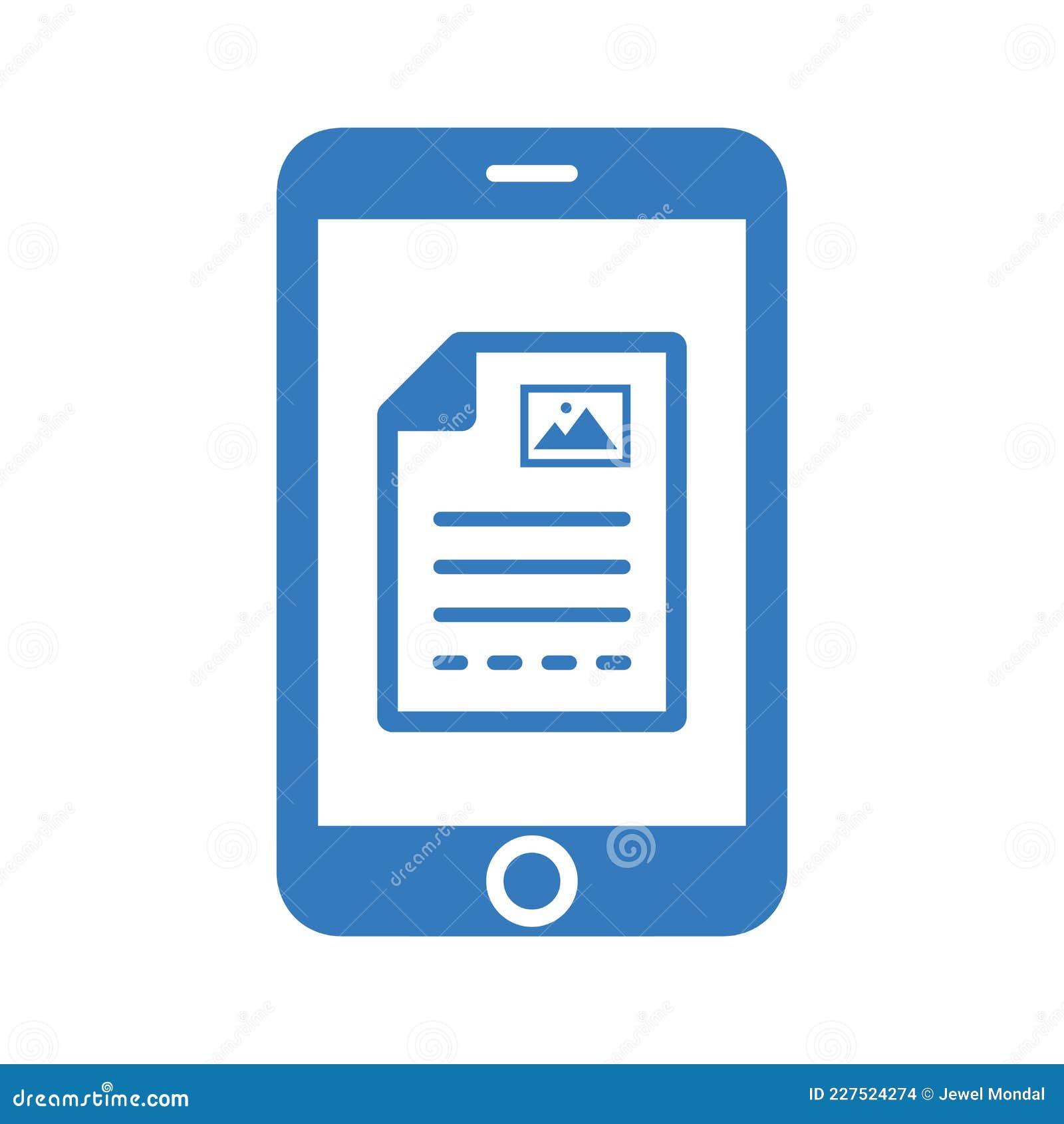 Ebook, Reading, Mobile, Read Icon. Blue Version Stock Vector ...