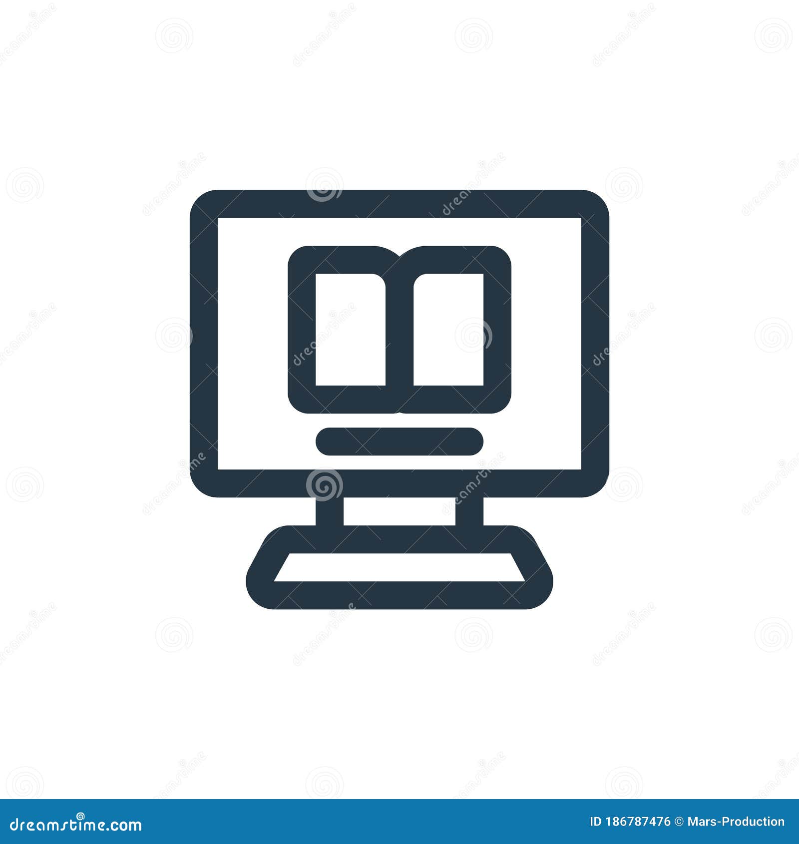 Ebook Vector Icon. Ebook Editable Stroke. Ebook Linear Symbol for Use ...