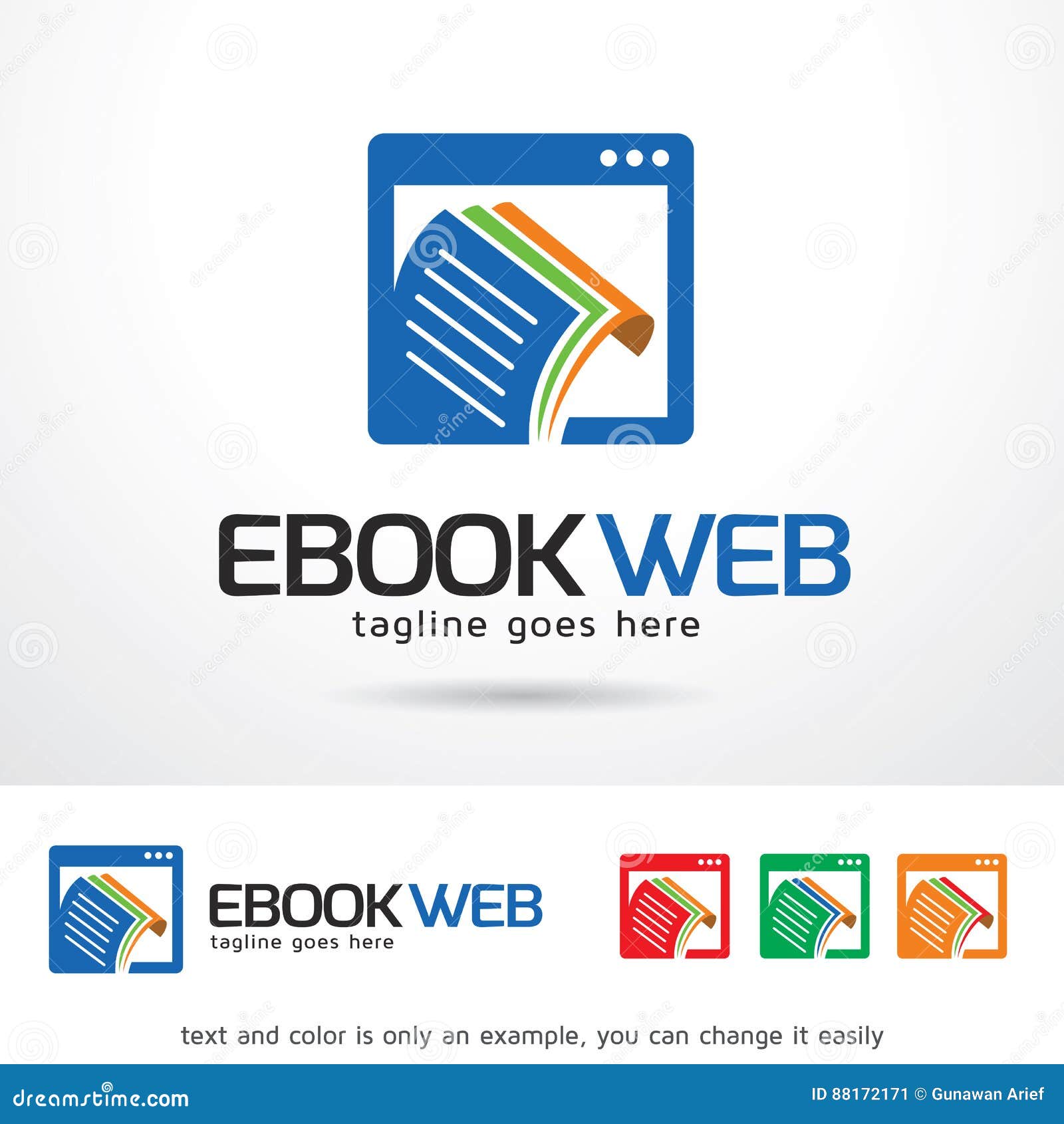 Ebook Web Logo Template Design Vector Stock Vector - Illustration of ...