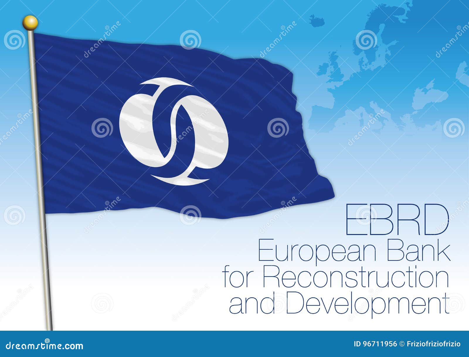 EBRD Flag, European Bank for Recostruction and Development Stock Vector ...