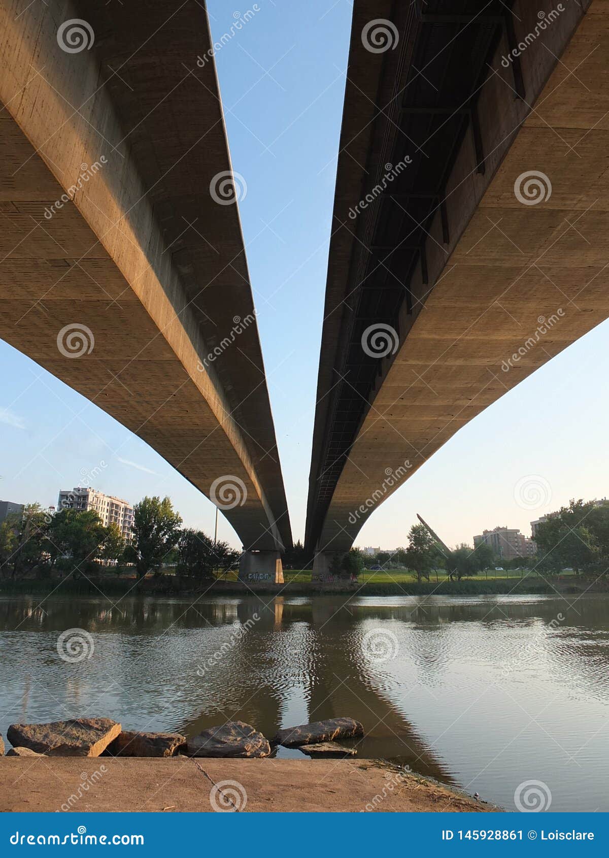 Ebro Bridge Reach stock image. Image of calm, tranquil - 145928861