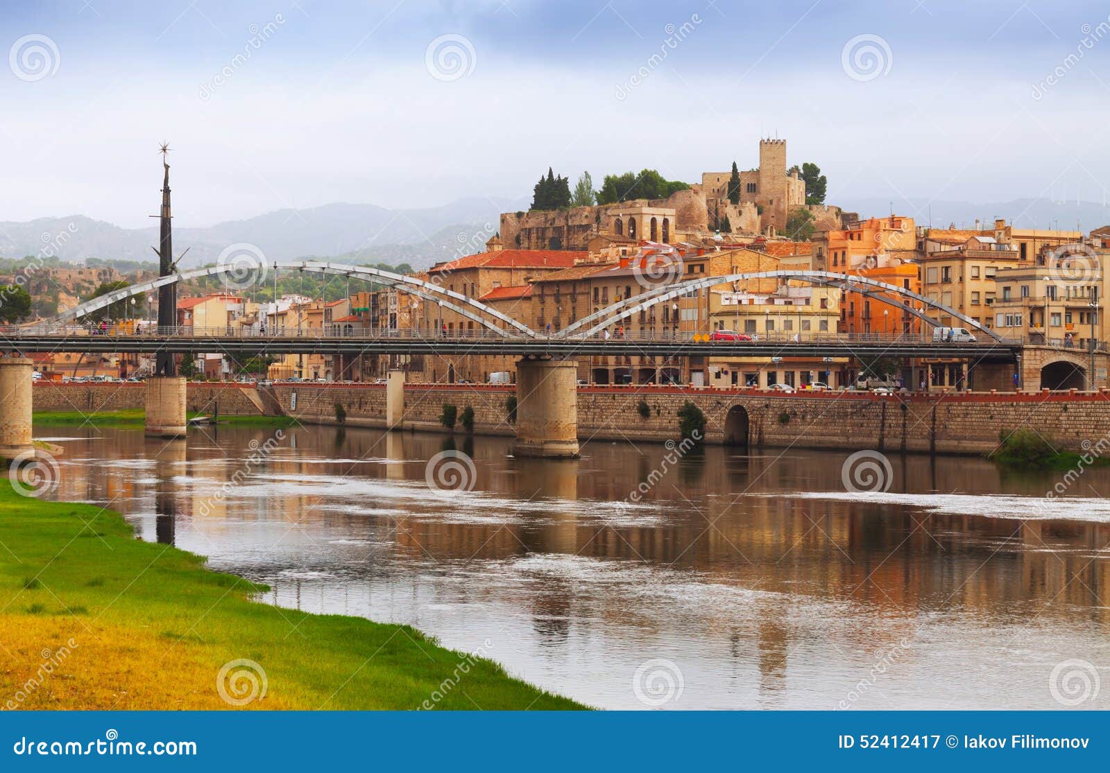 Ebro River and Suda Castle in Tortosa Stock Image - Image of landscape ...