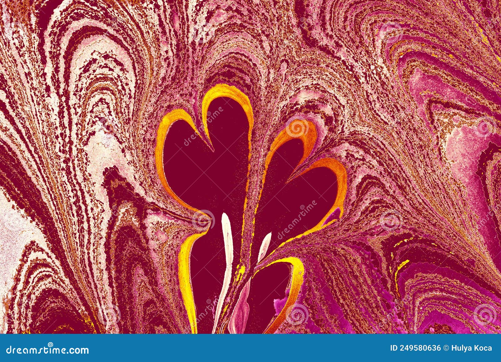 Ebru Art Background Marbling Texture Floral Patterns Stock Photo ...