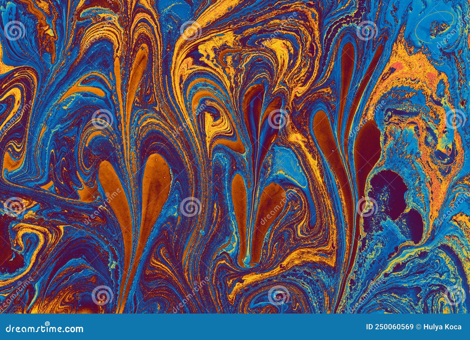 Ebru Art Background Marbling Texture Floral Patterns Stock Image ...