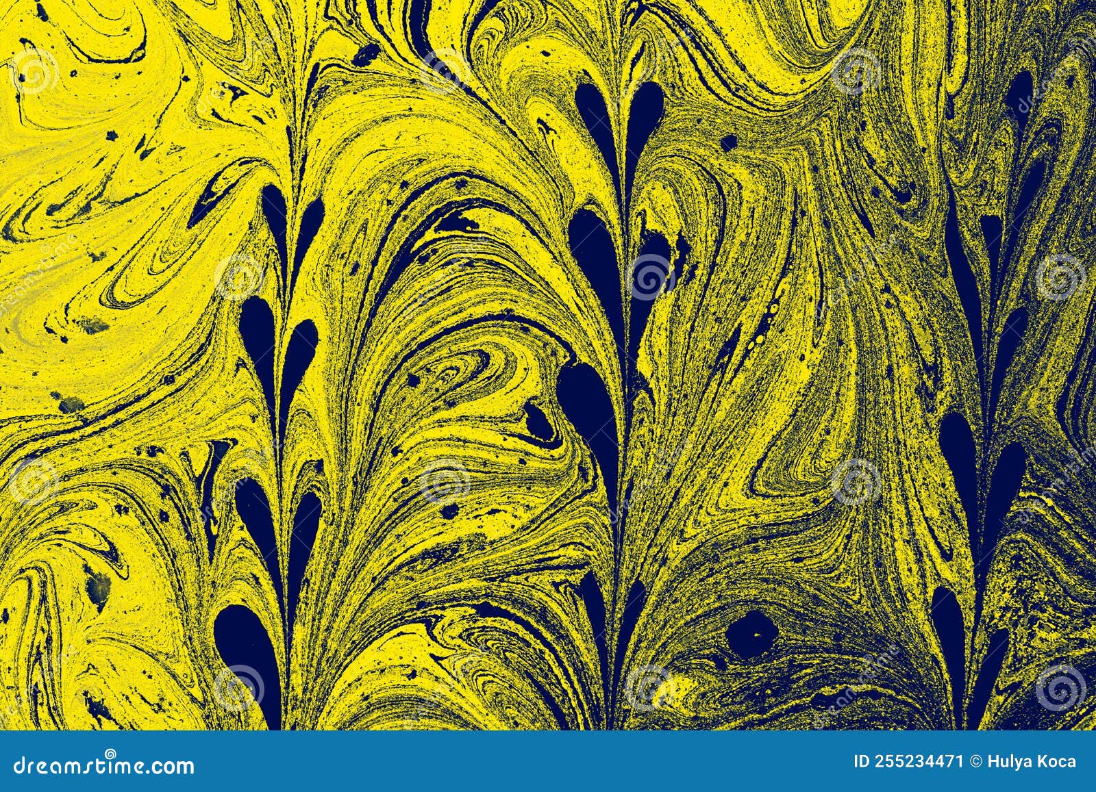 Ebru Art Background Marbling Texture Floral Patterns Stock Image ...