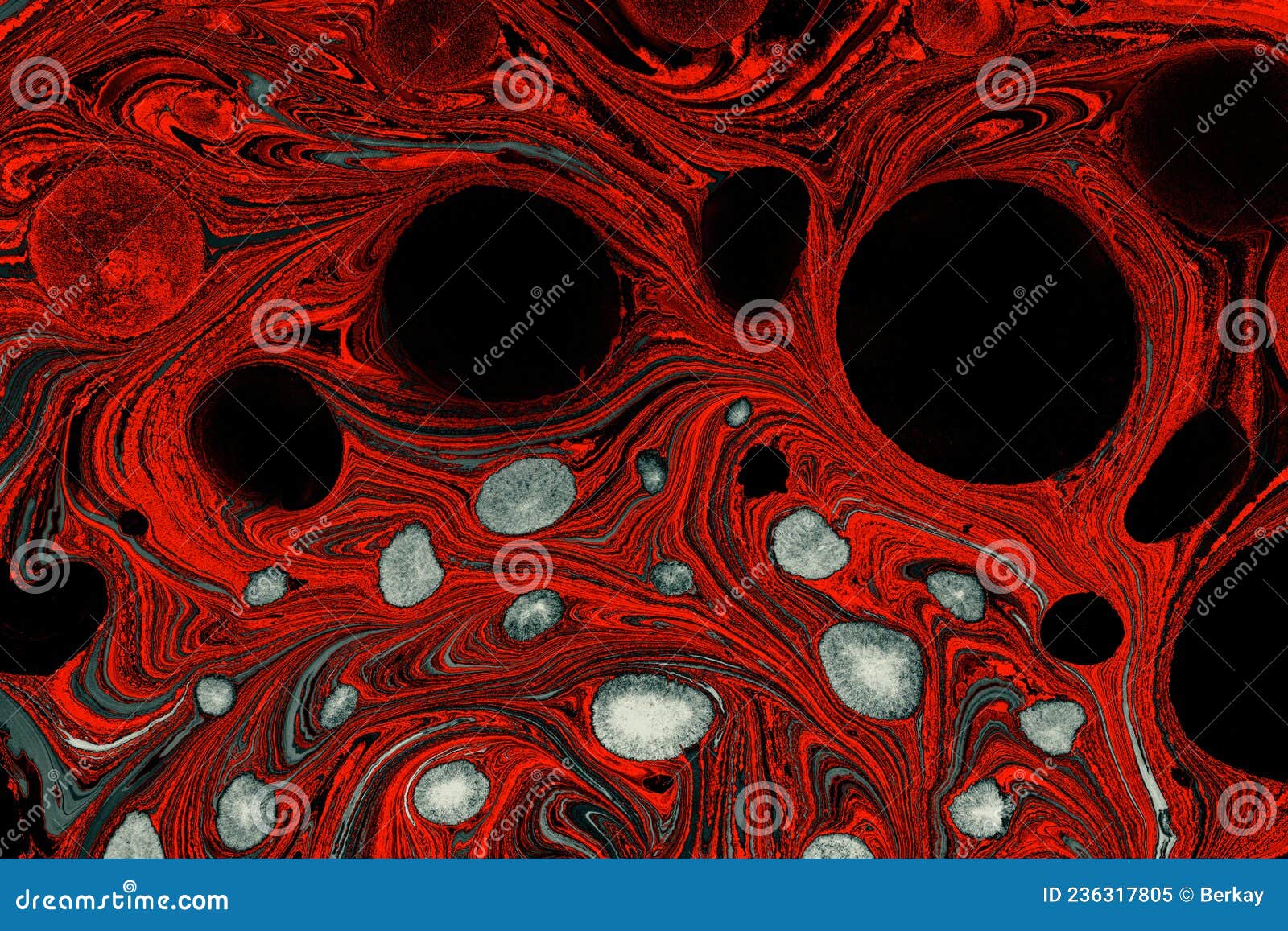 Ebru Marbling Effect Surface Pattern Design for Print Stock Image ...