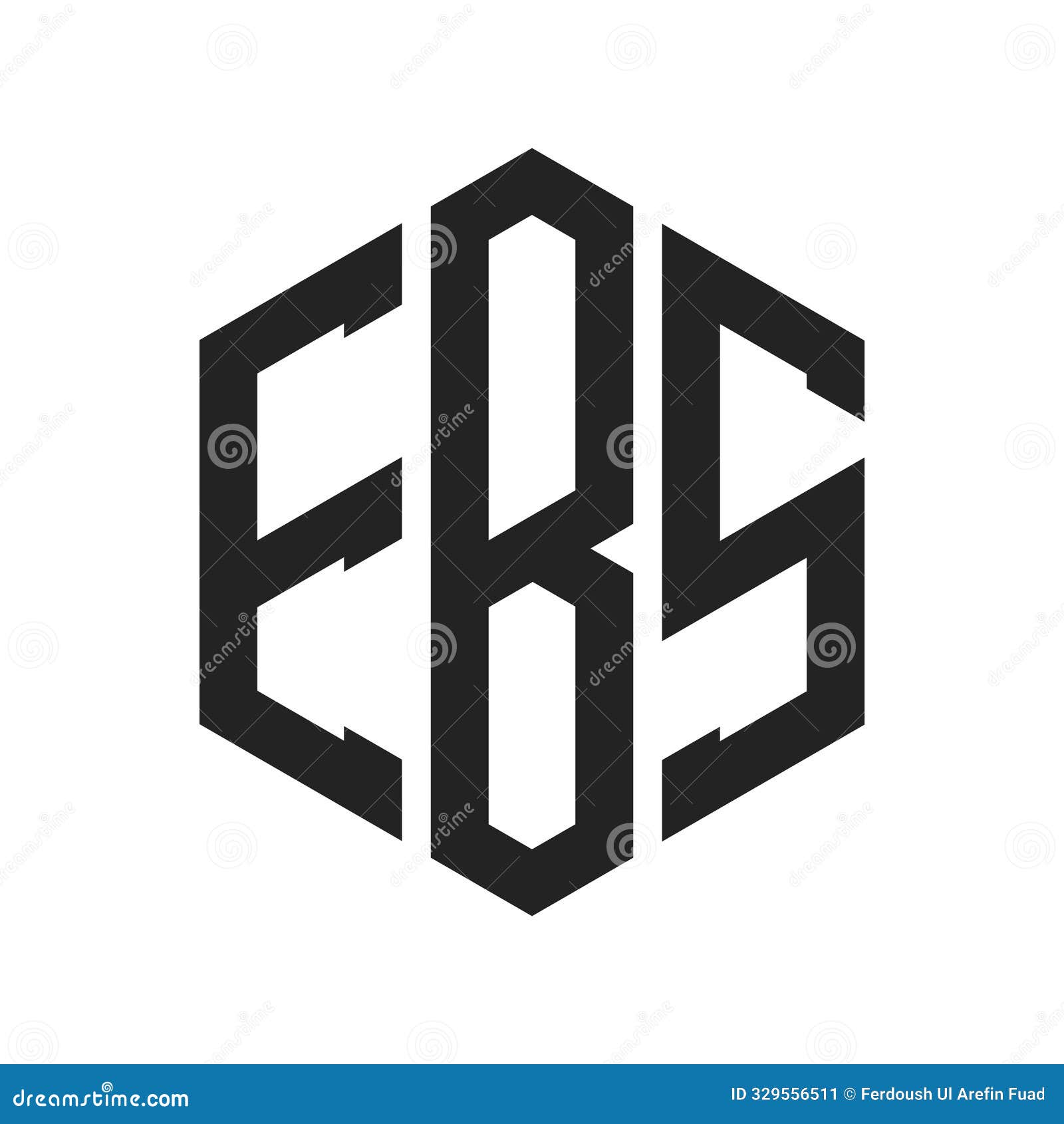 EBS Logo Design. Initial Letter EBS Monogram Logo Using Hexagon Shape Stock Vector ...
