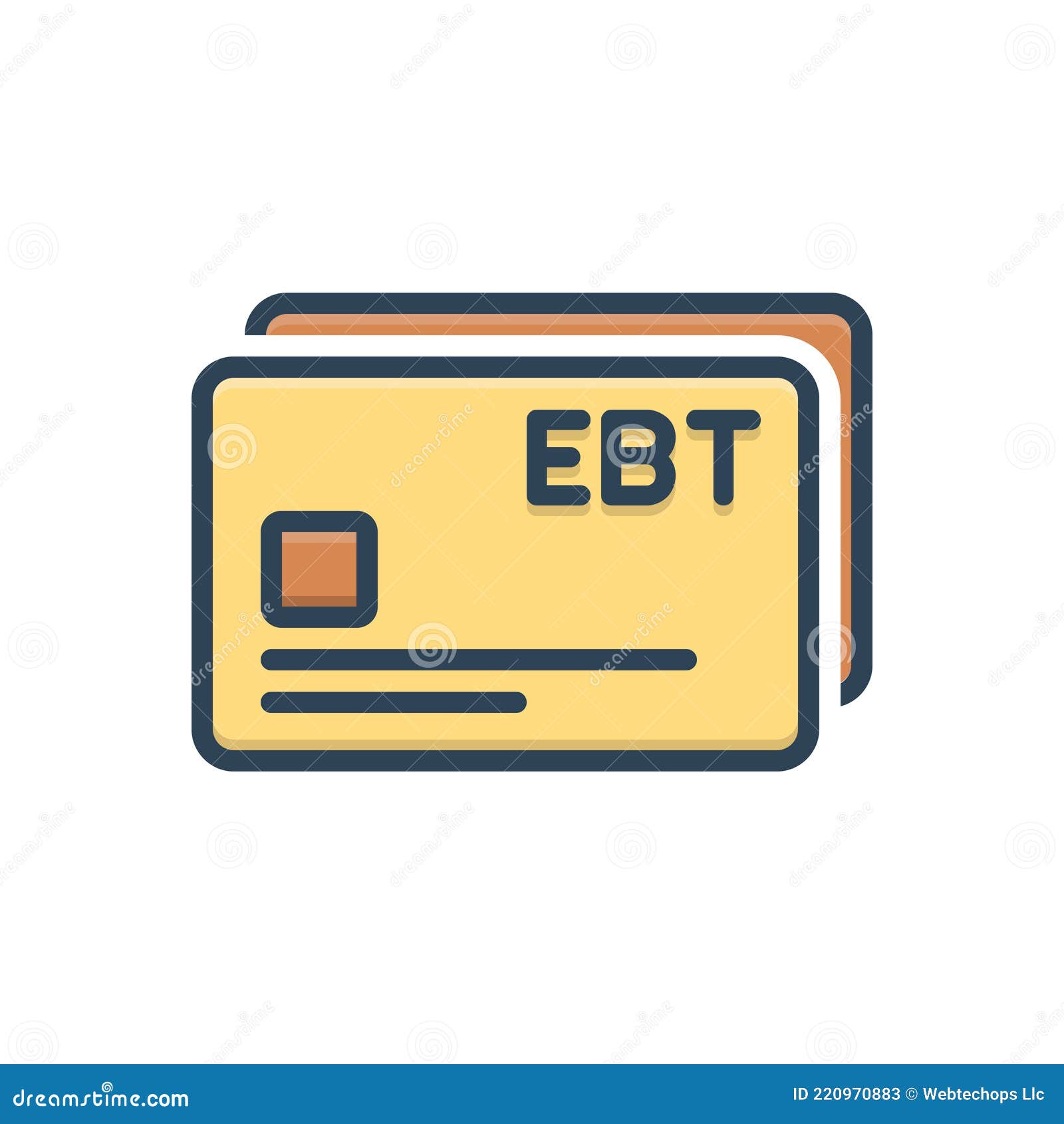 Color Illustration Icon for Ebt, Card and Payment Stock Illustration ...