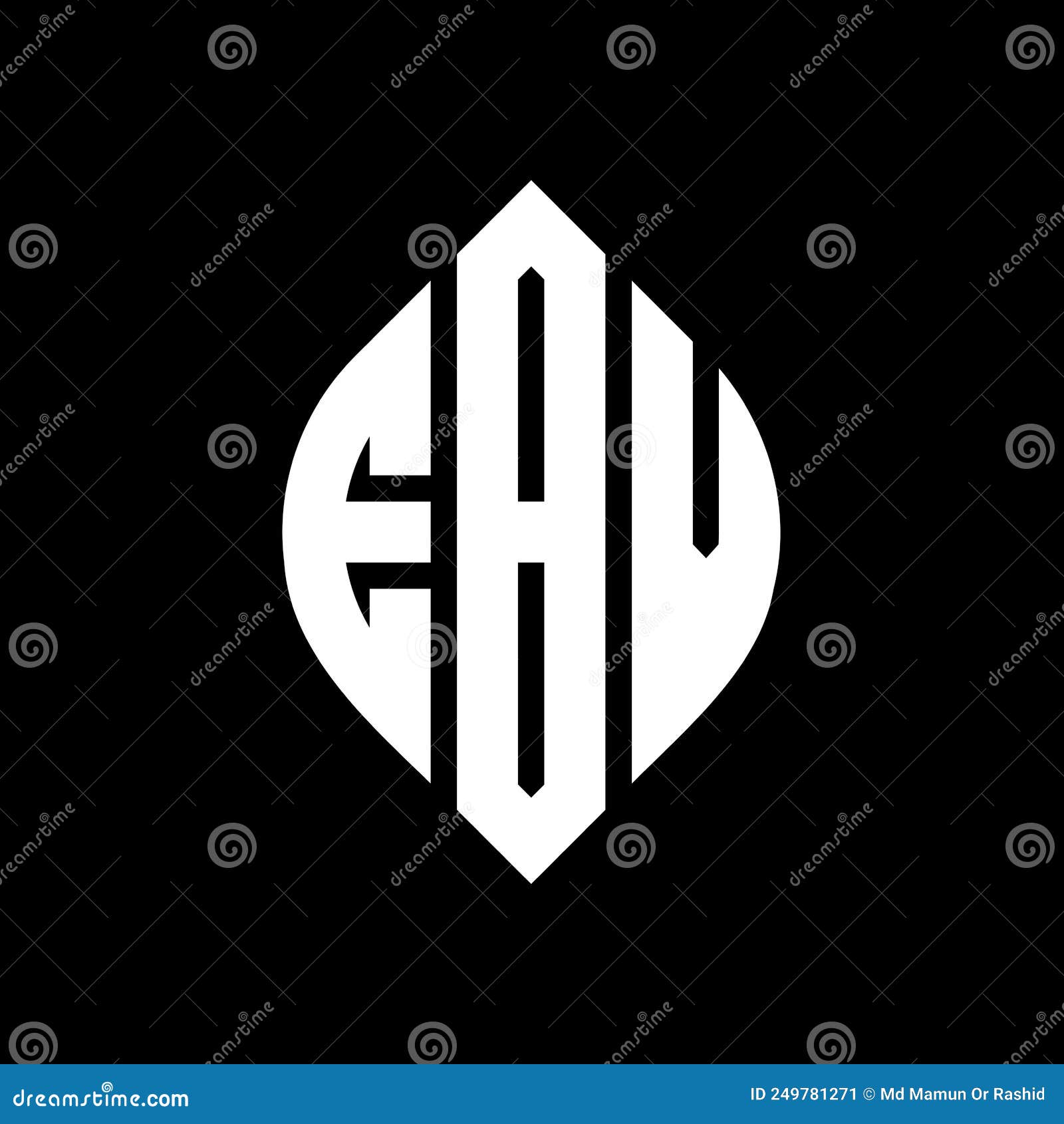 EBV Circle Letter Logo Design with Circle and Ellipse Shape. EBV ...