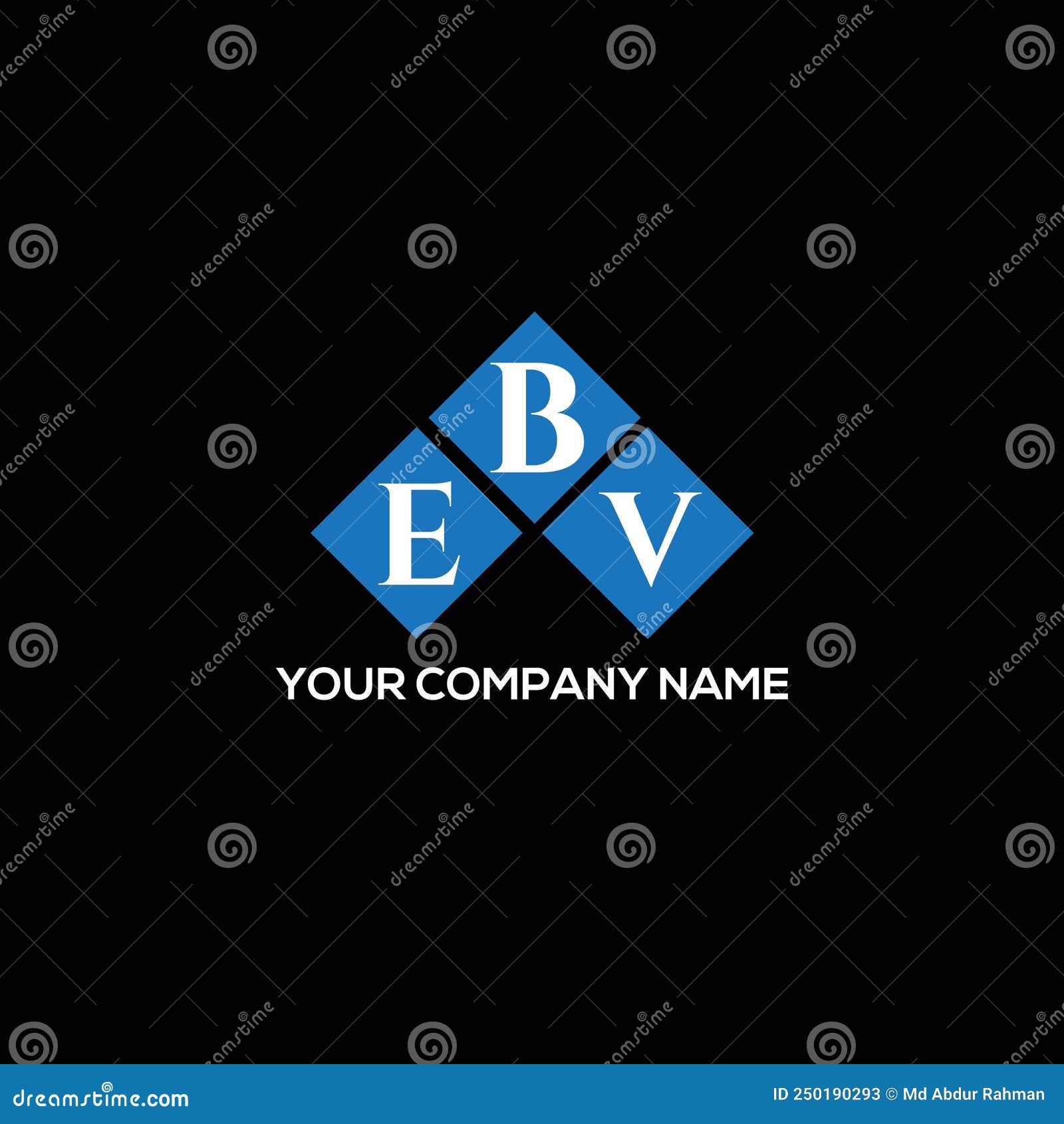 EBV Letter Logo Design On BLACK Background. EBV Creative Initials ...