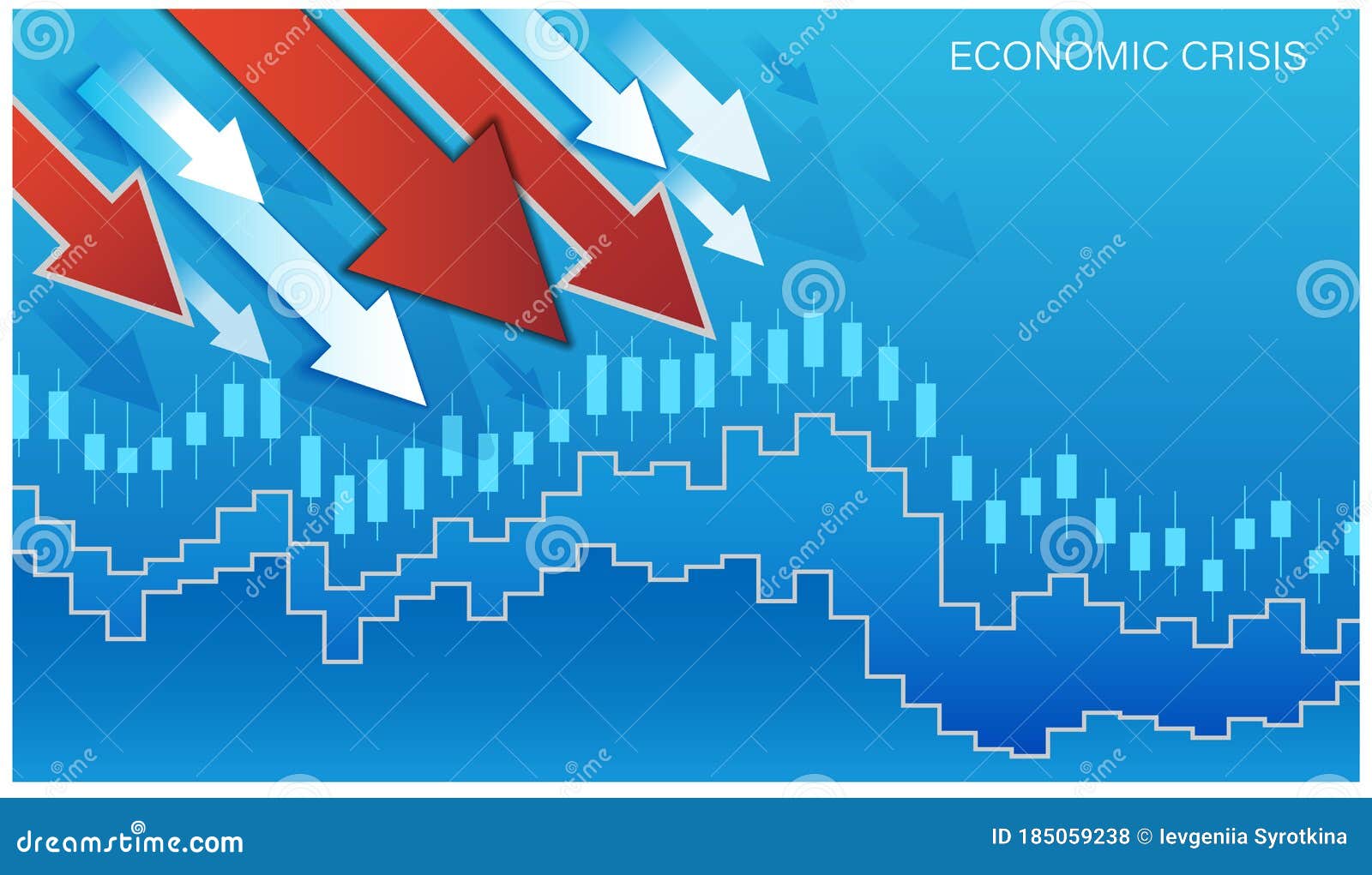The Global Economic and Financial Crisis. Graph of Falling Stock Prices ...
