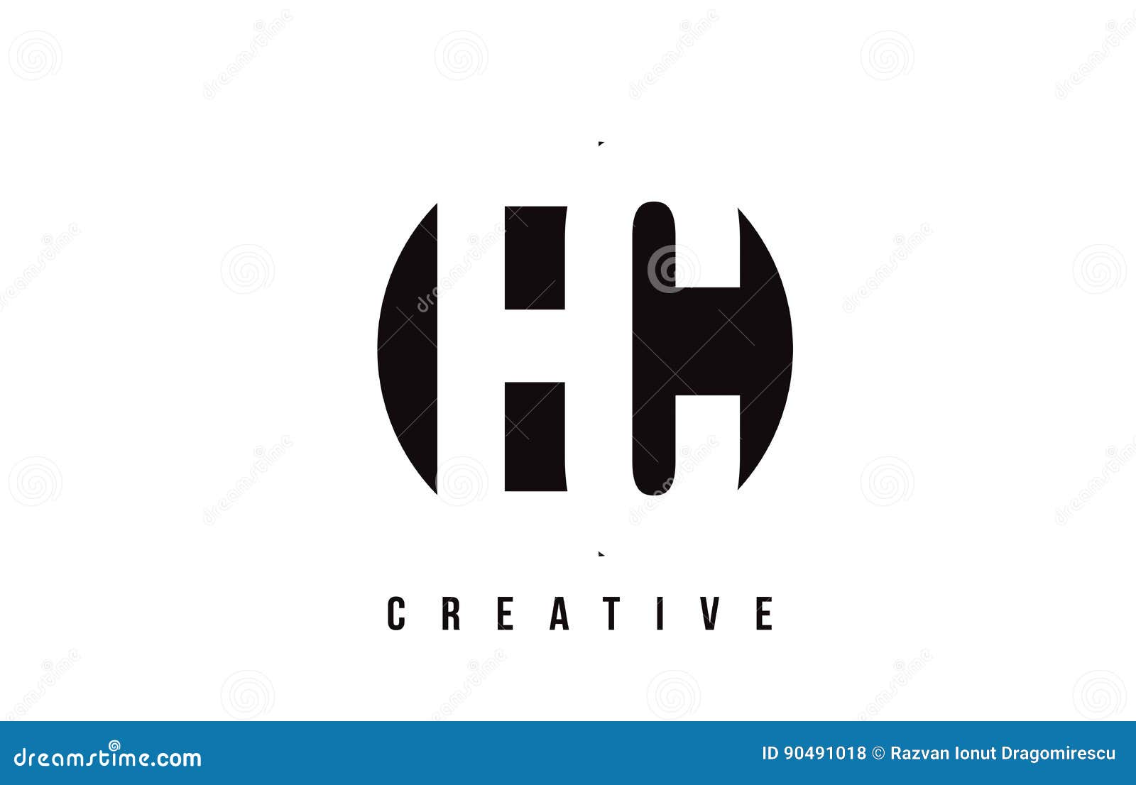EC E C White Letter Logo Design with Circle Background. Stock Vector ...