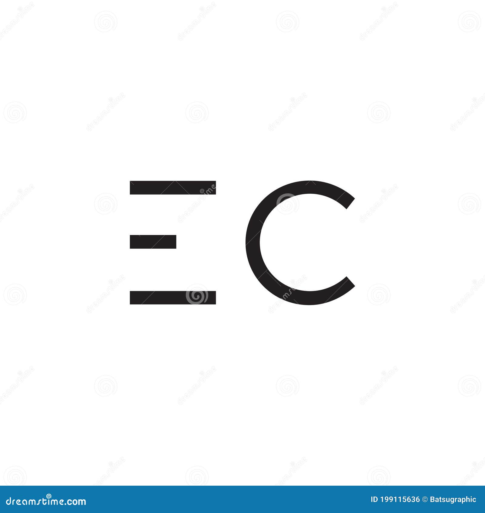 Ec Initial Letter Vector Logo Icon Stock Vector - Illustration of ...