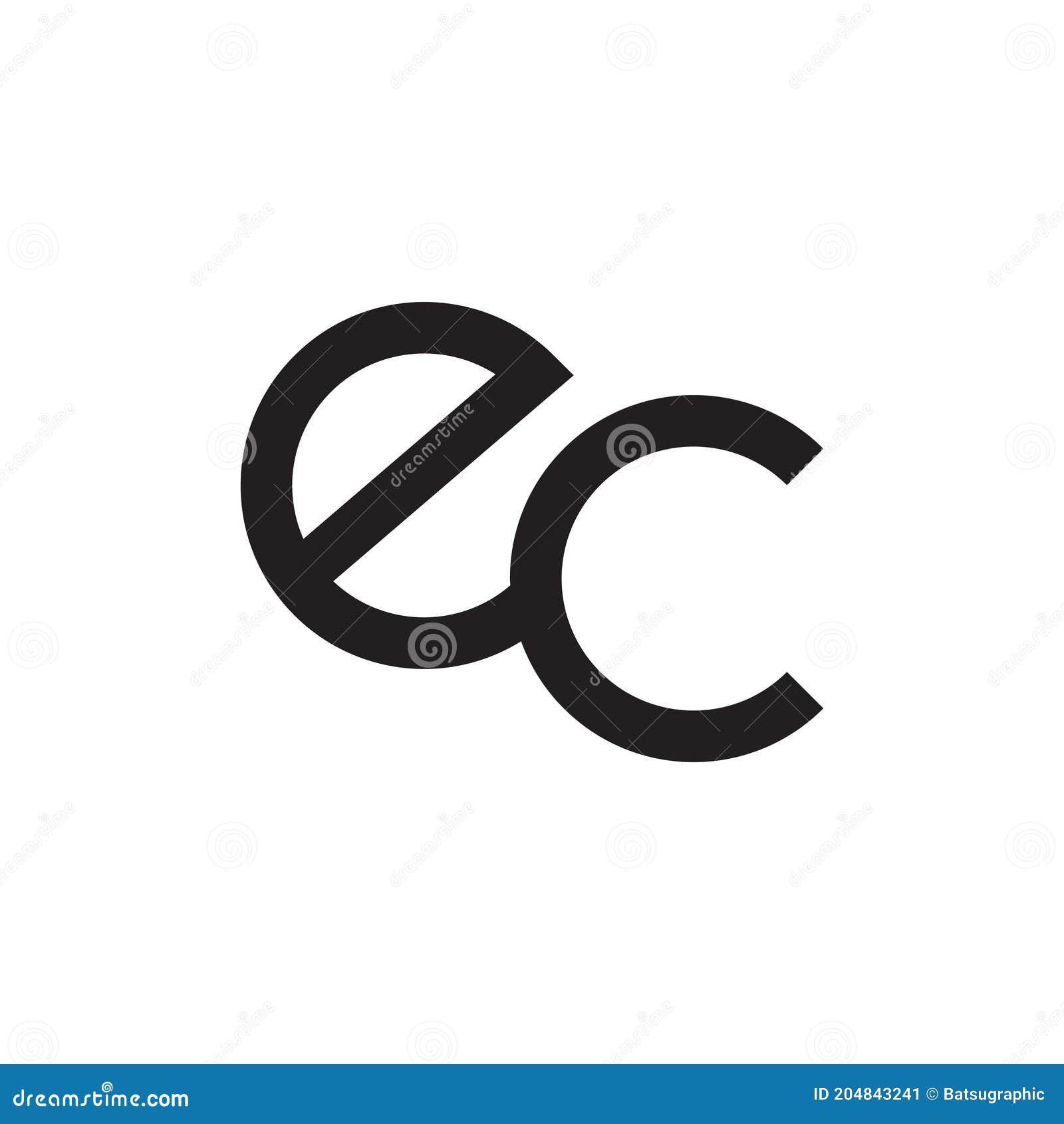 Ec Initial Letter Vector Logo Icon Stock Vector - Illustration of ...