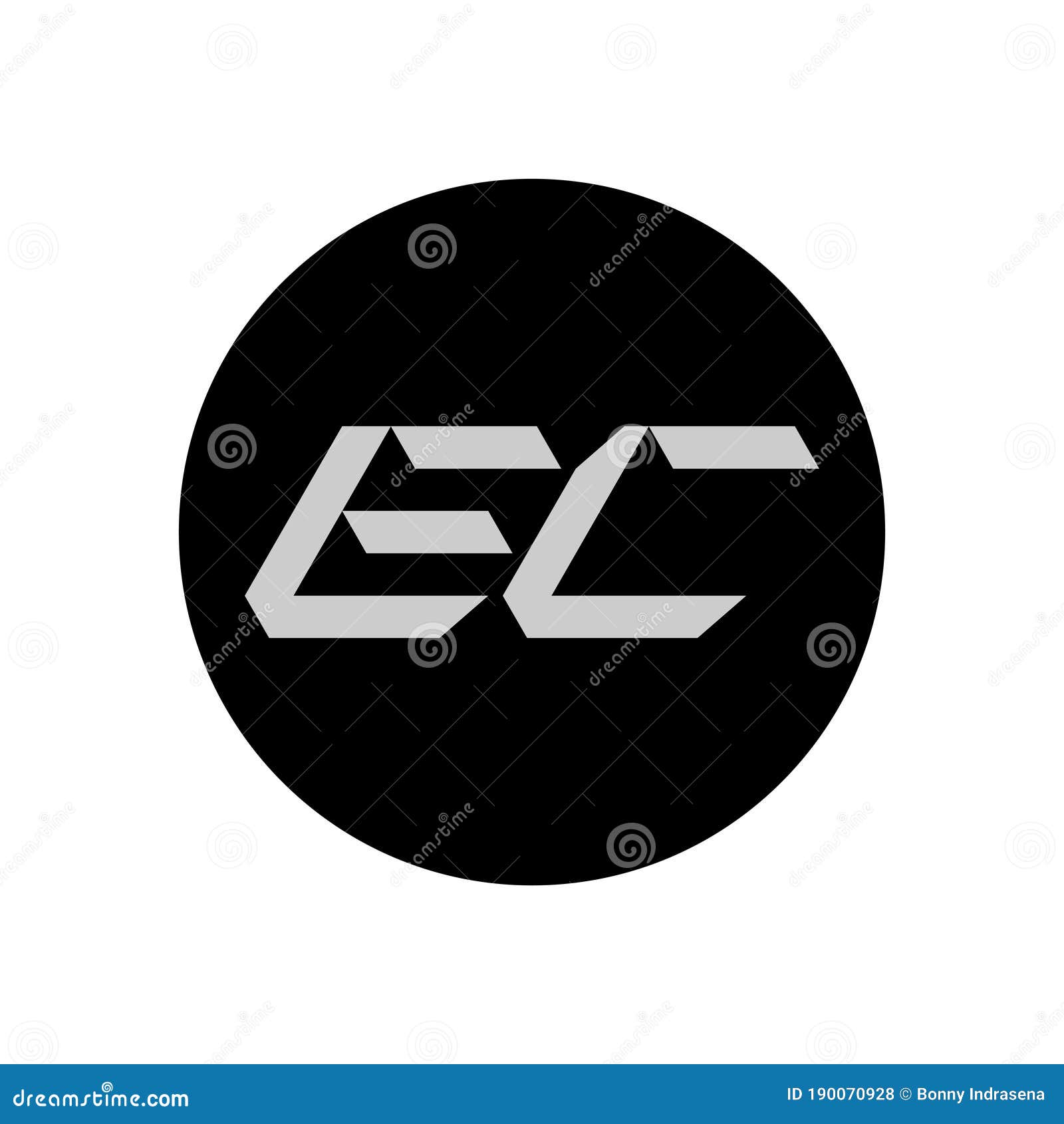 EC Letter Logo Design with Simple Style Stock Vector - Illustration of ...