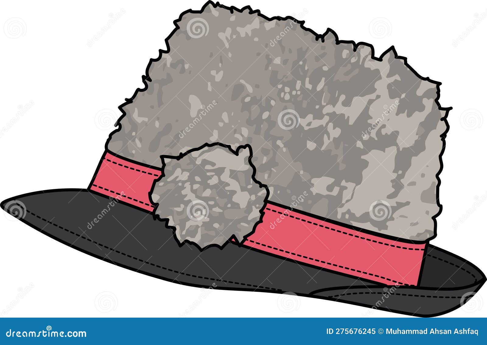 Fedora Trilby Hat for Unisex Wear Stock Vector - Illustration of puff ...