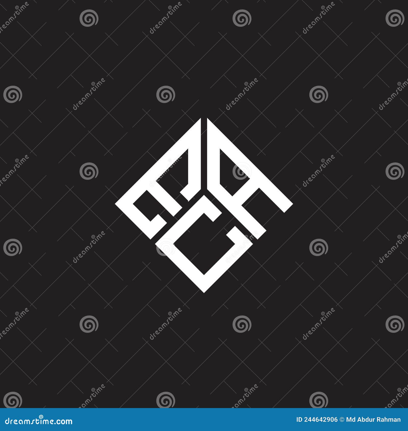 ECA Letter Logo Design On Black Background. ECA Creative Initials Letter Logo Concept. ECA ...