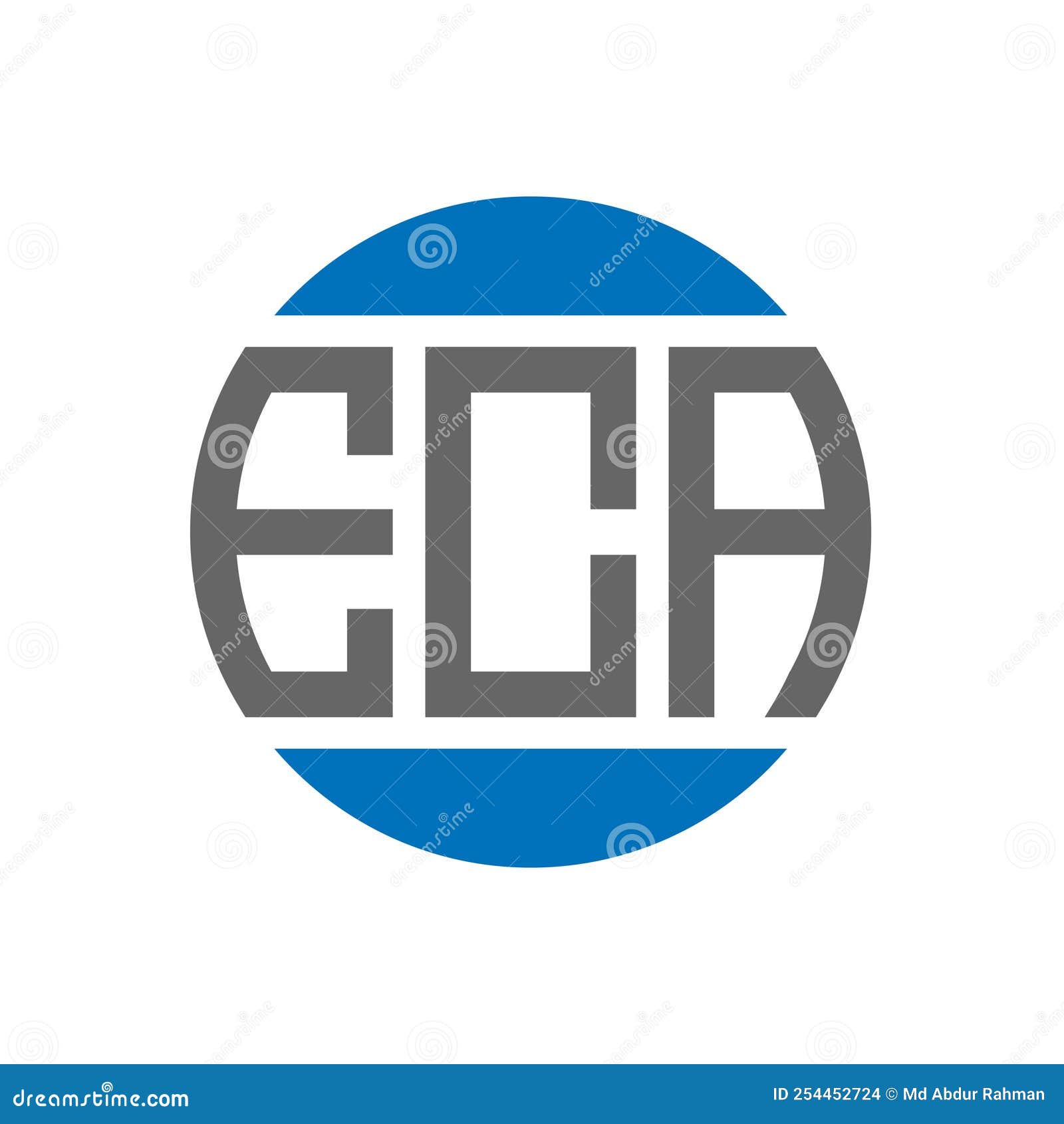 ECA Letter Logo Design On White Background. ECA Creative Initials ...