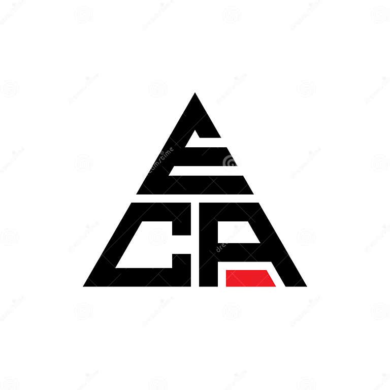 ECA Triangle Letter Logo Design with Triangle Shape. ECA Triangle Logo ...