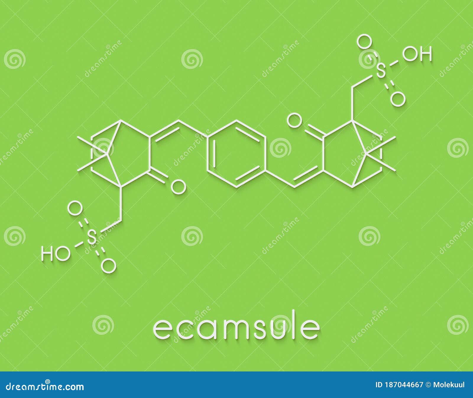 Ecamsule Sunscreen Molecule UV Filter. Skeletal Formula. Vector ...