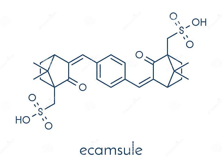 Ecamsule Sunscreen Molecule UV Filter. Skeletal Formula. Stock Vector ...