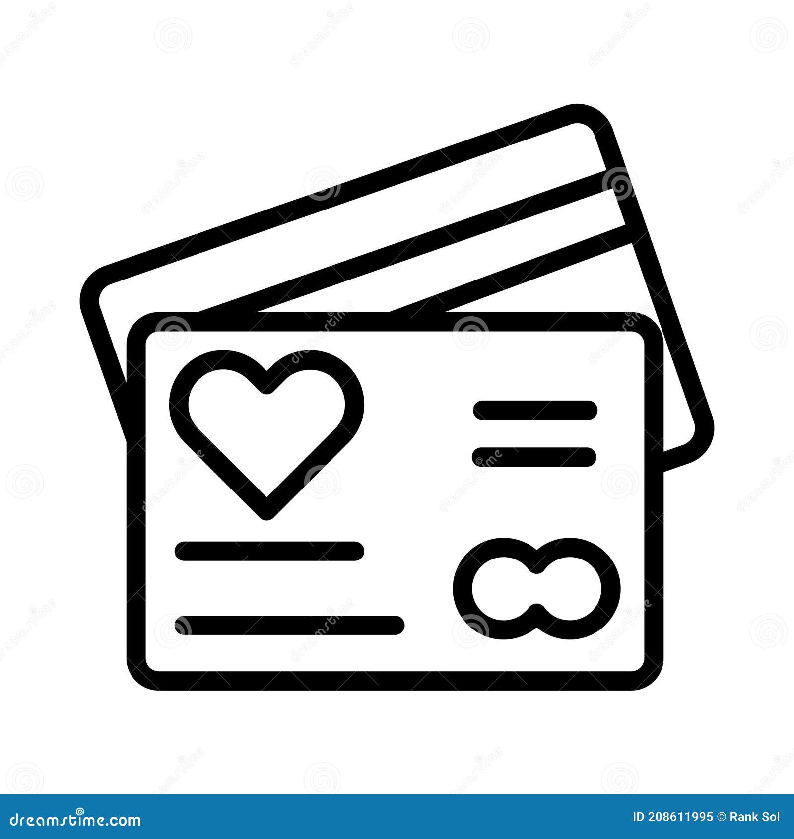 Ecard Isolated Vector Icon that Can Be Easily Modified or Edited Stock ...