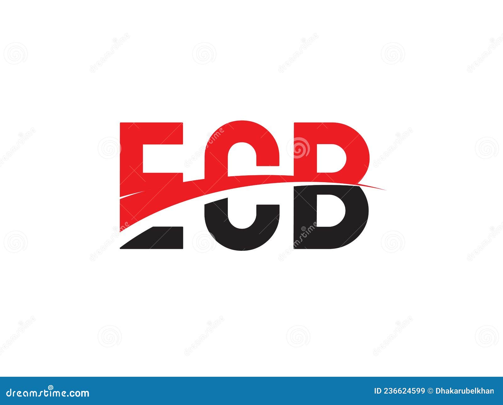 ECB Letter Initial Logo Design Vector Illustration Stock Vector ...