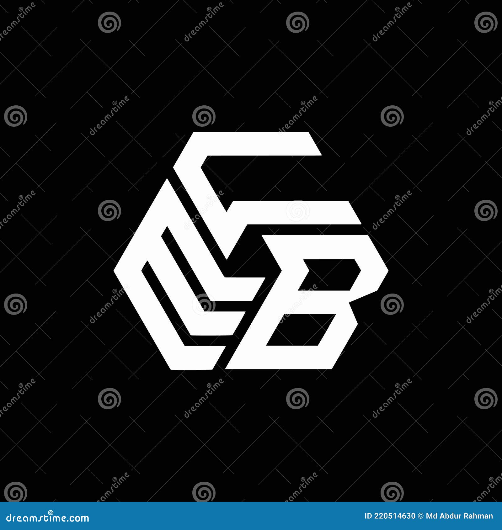ECB Letter Logo Design on Black Background. ECB Creative Initials ...