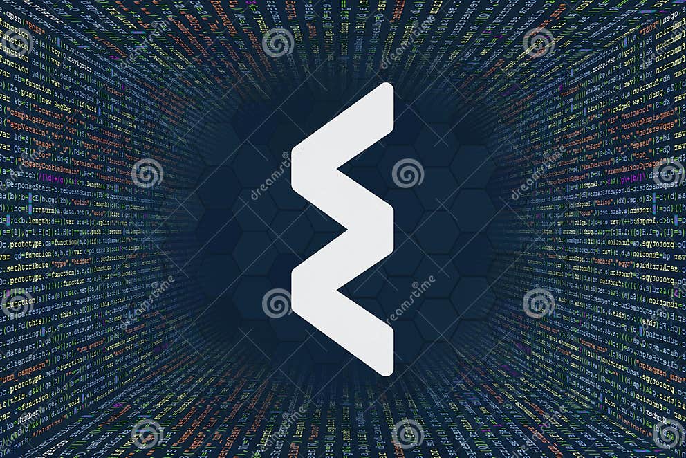 Ecc Cryptocurrency Symbol A Tunnel From A Computer Program Code Programmer Strings Of Code 