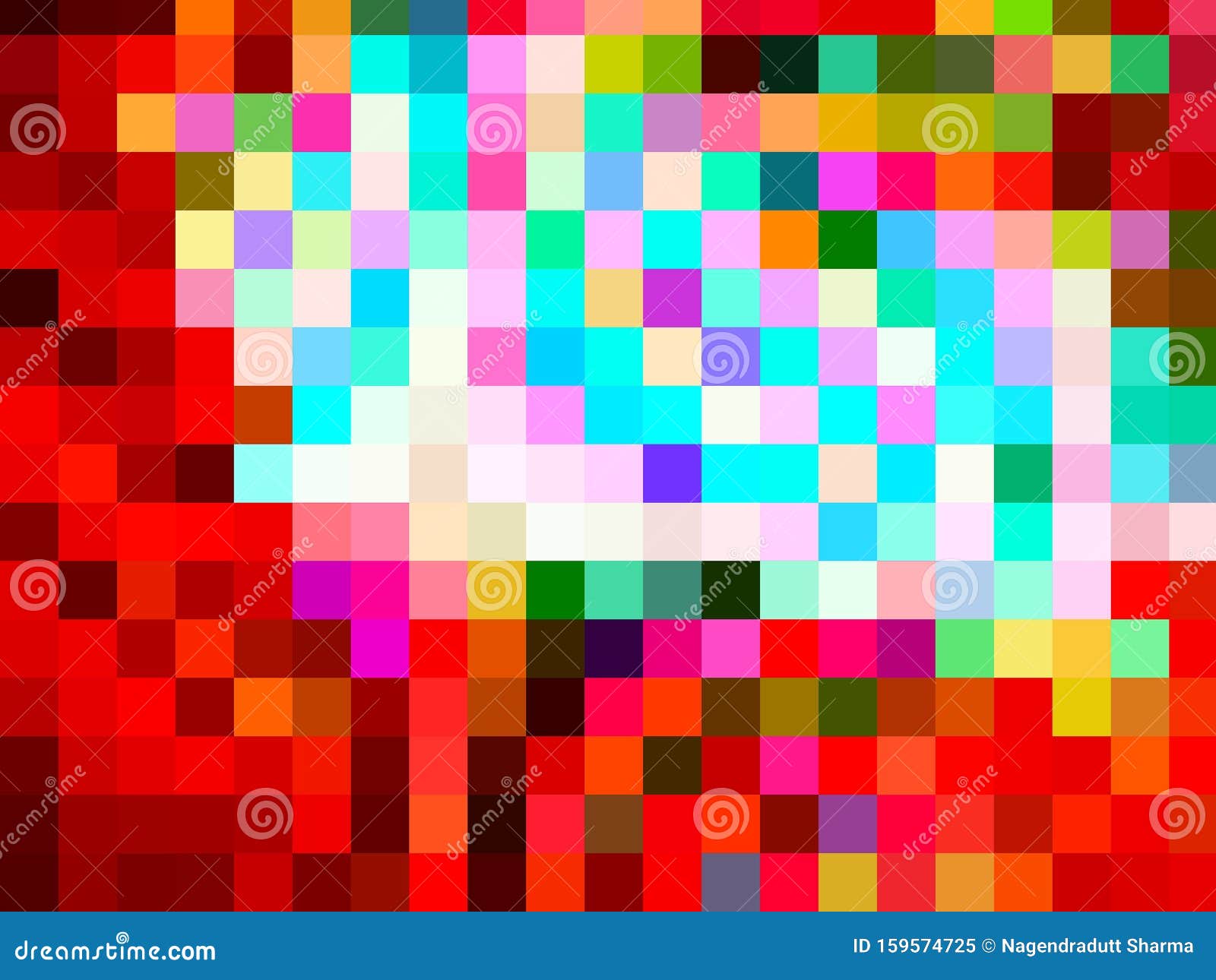 An Eccentric Attractive Digital Pattern of Red and Blue Squares and ...