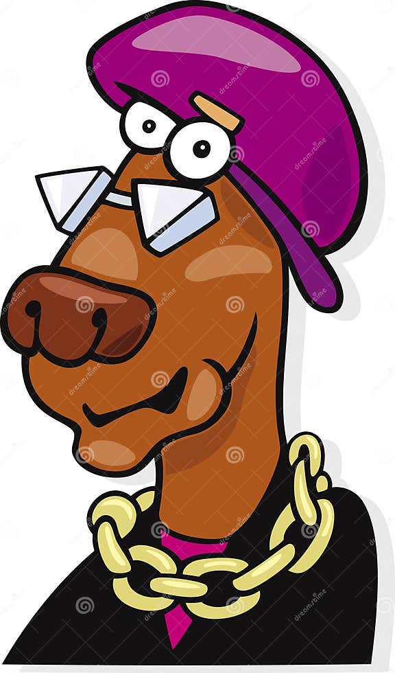 Eccentric dog icon stock vector. Illustration of fashion - 10502291