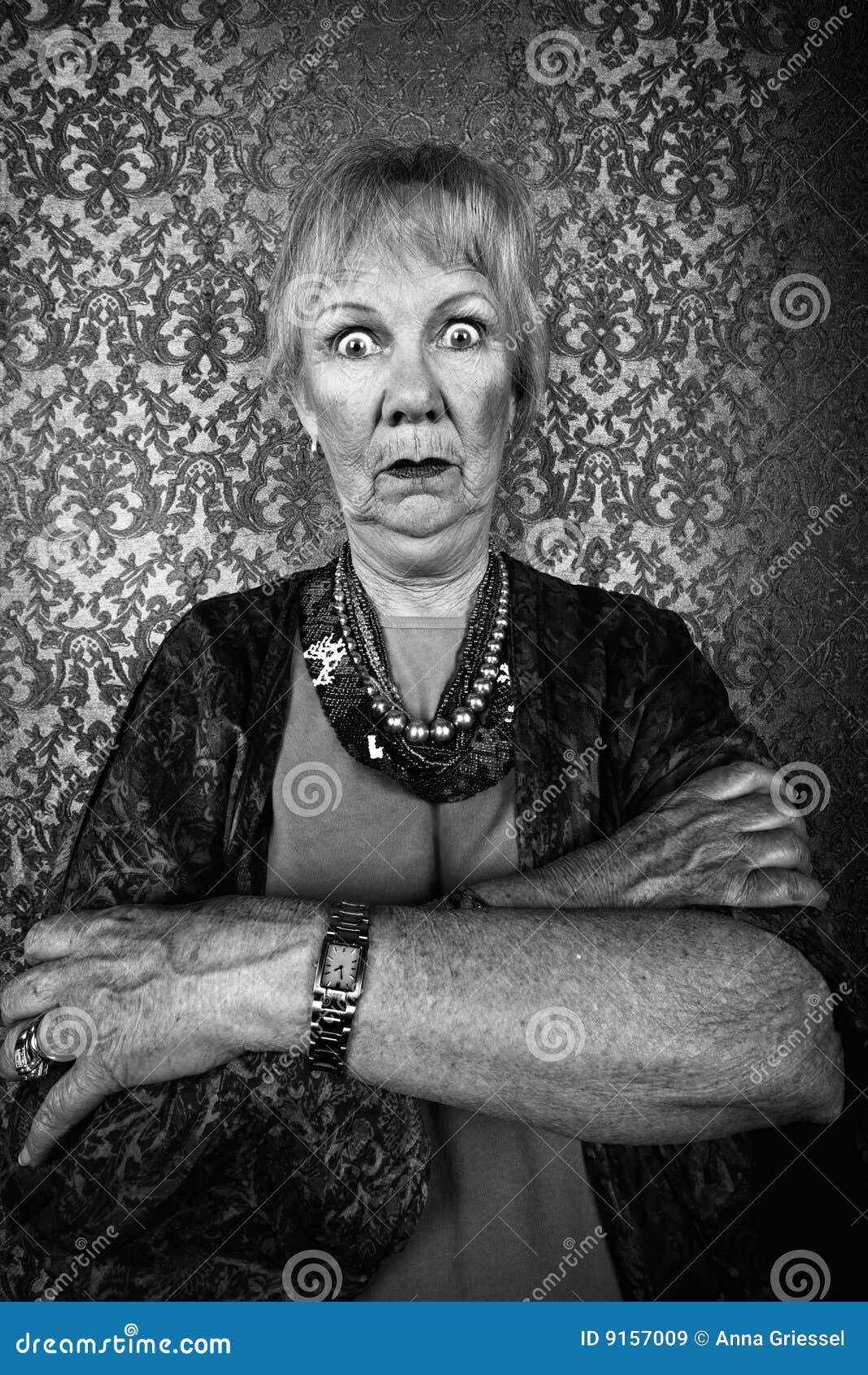 Eccentric Lady with Wild Eyes Stock Image - Image of stare, colorful ...