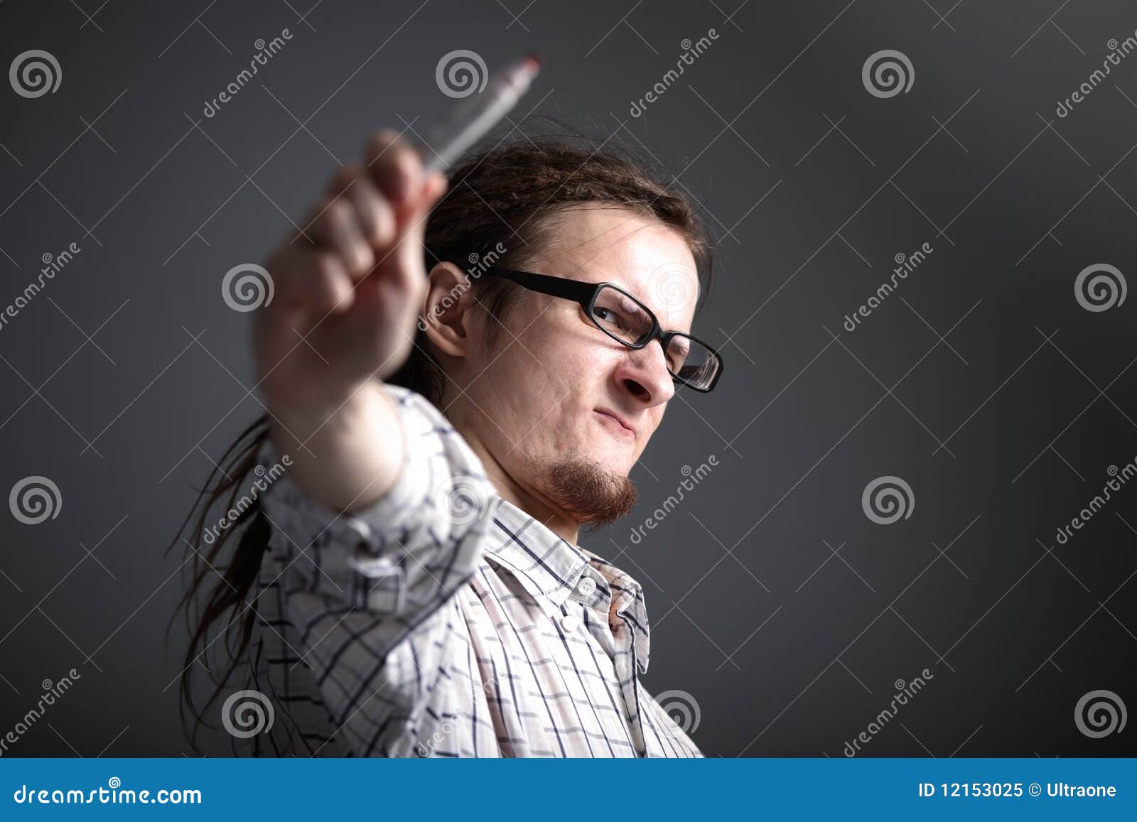 Eccentric man stock image. Image of emotions, severe - 12153025