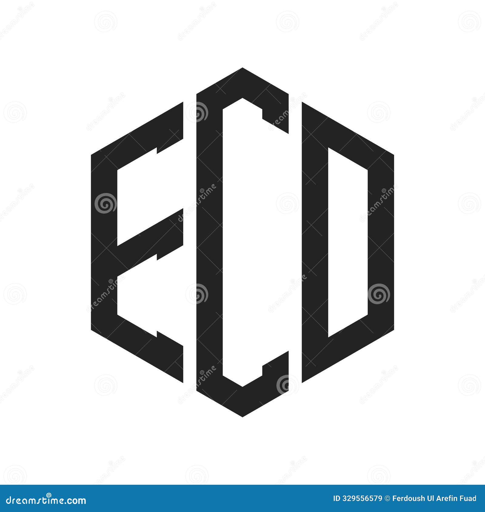 ECD Logo Design. Initial Letter ECD Monogram Logo Using Hexagon Shape ...