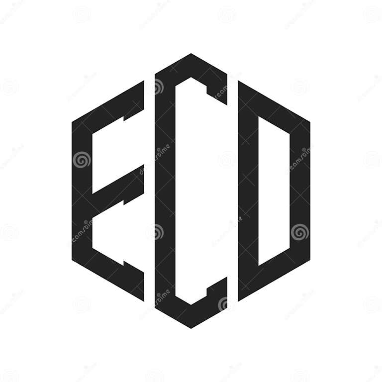 ECD Logo Design. Initial Letter ECD Monogram Logo Using Hexagon Shape ...