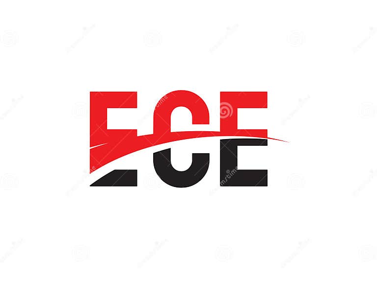 ECE Letter Initial Logo Design Vector Illustration Stock Vector ...
