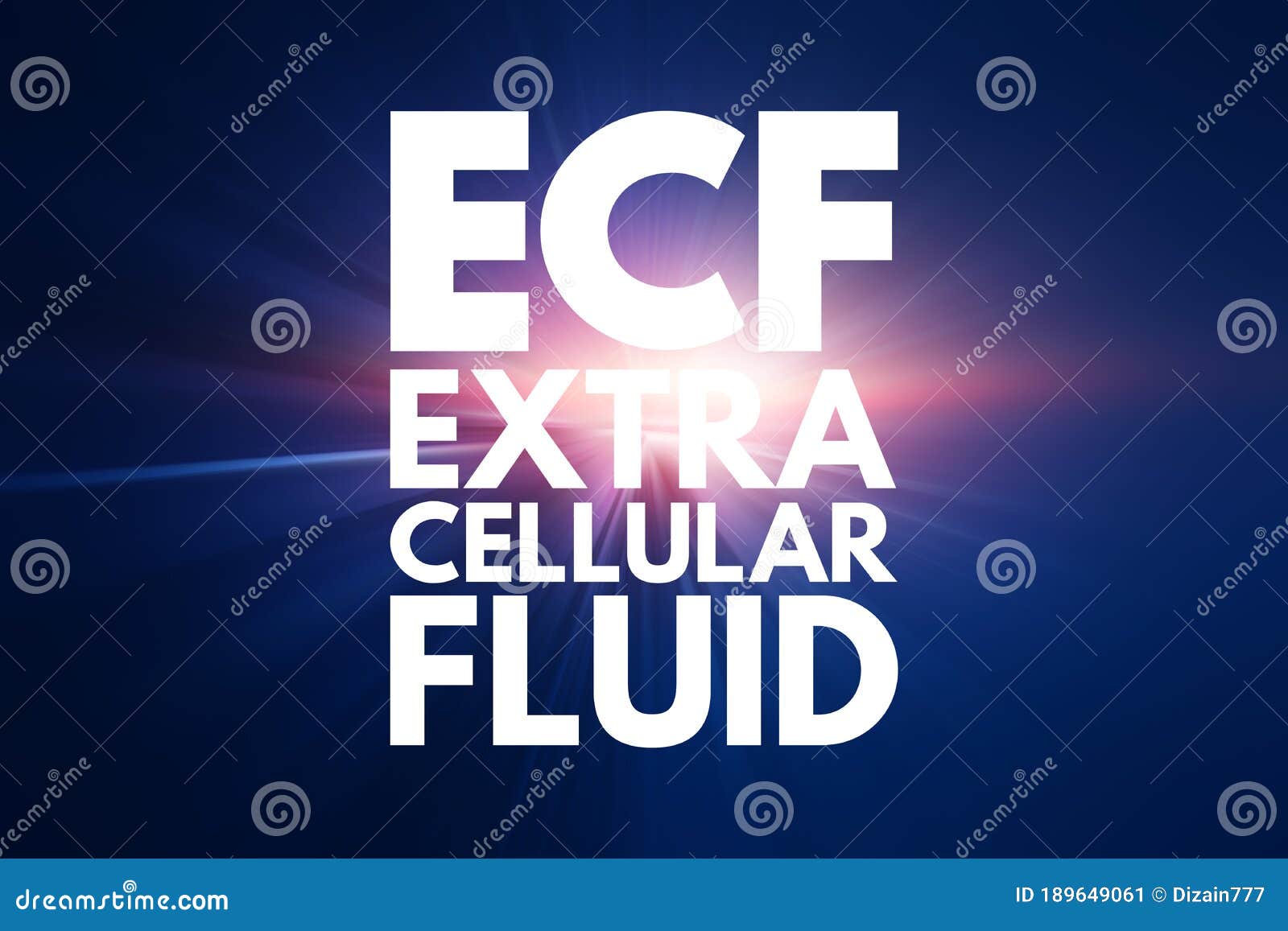 ECF - Extracellular Fluid Acronym, Medical Concept Background Stock ...