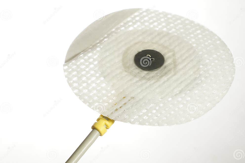 ECG Disposable Sticker Electrode Stock Photo - Image of ...