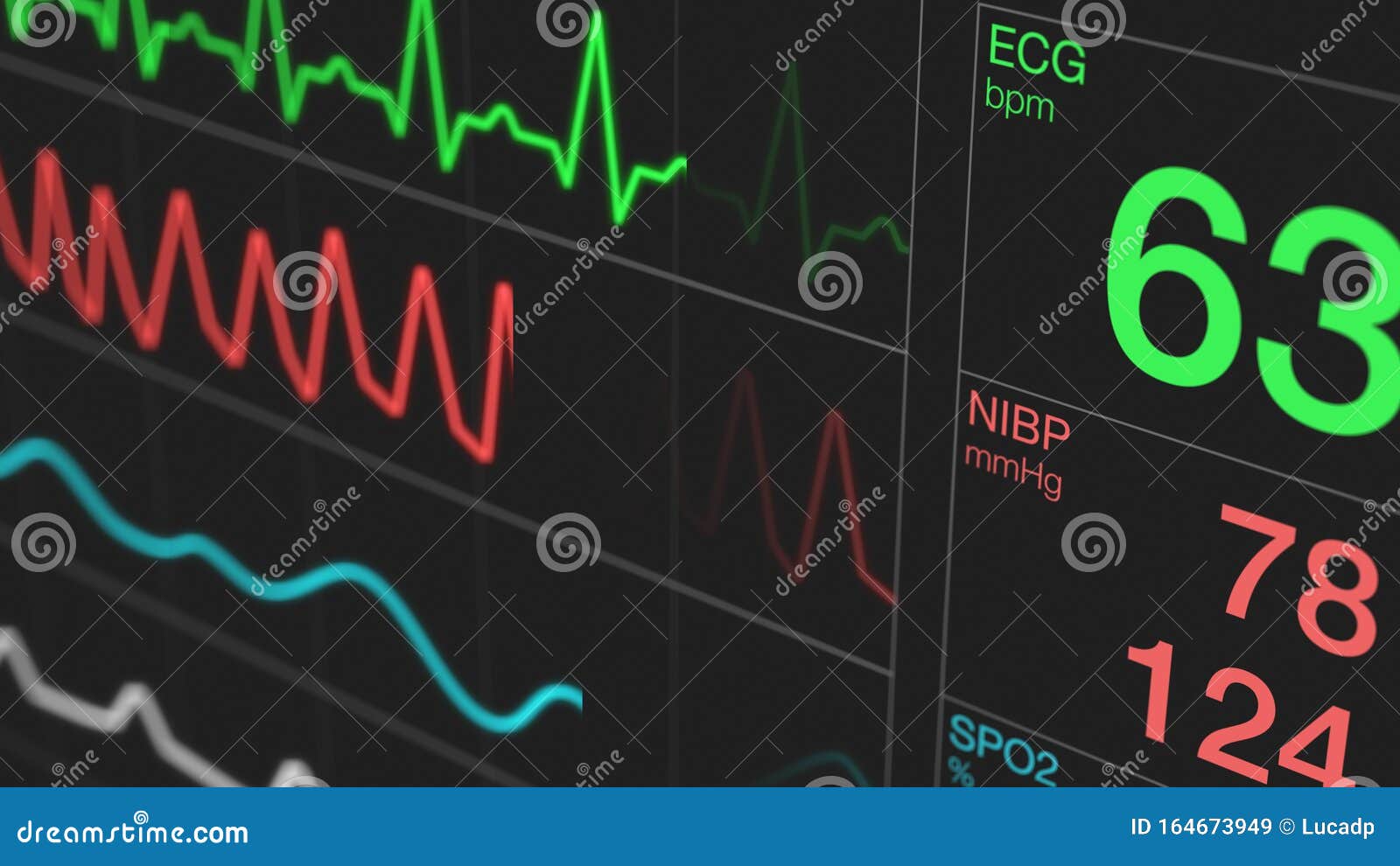 Ecg ekg screen stock image. Image of medical, design - 164673949