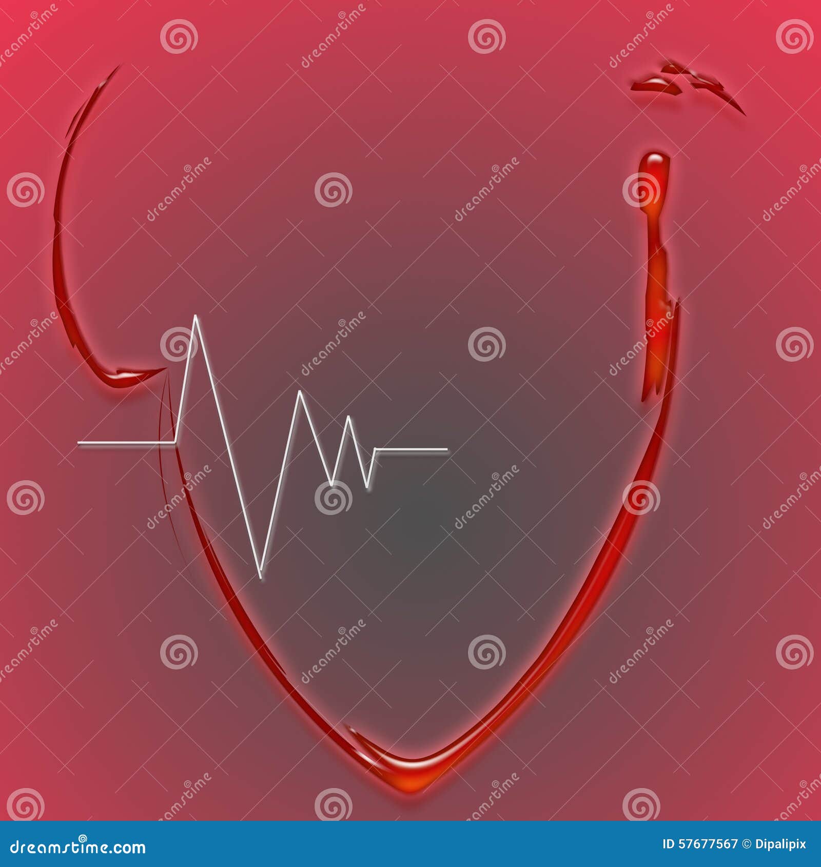 ECG stock illustration. Illustration of cardiograph, medicine - 57677567