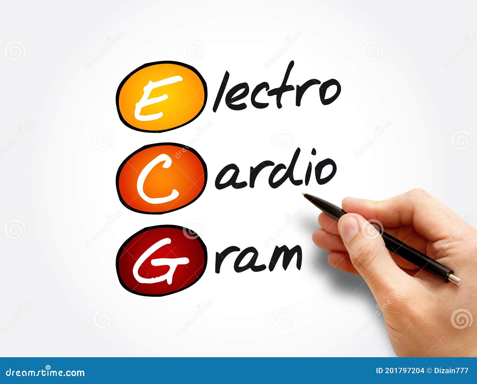 ECG - Electrocardiogram Acronym, Concept Stock Photo - Image of ...
