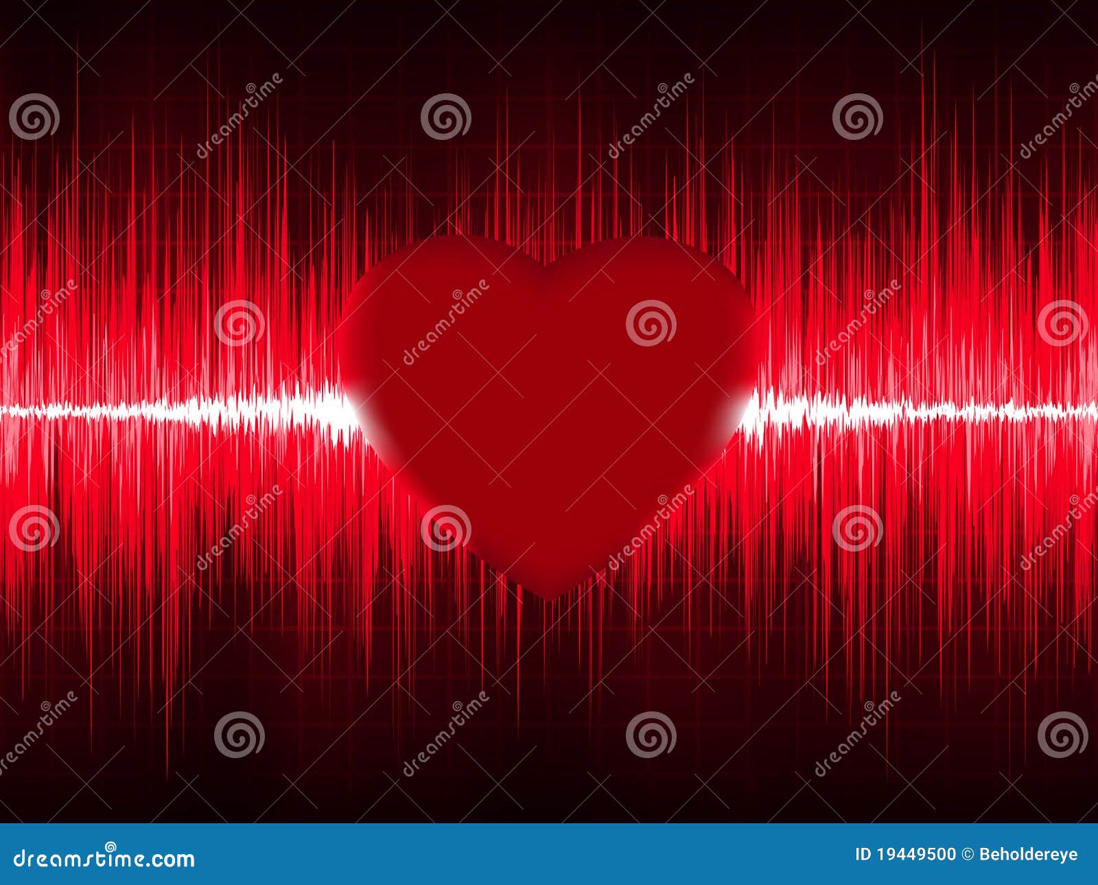 ECG Electrocardiogram with Heart Beat. EPS 8 Stock Vector ...