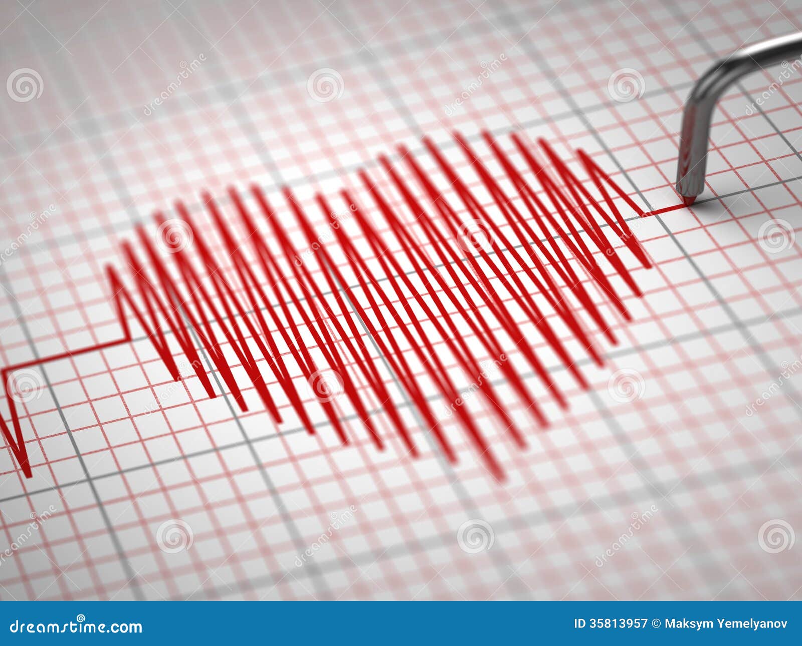 ECG, Electrocardiogram In The Shape Of USA Map Royalty-Free Stock ...