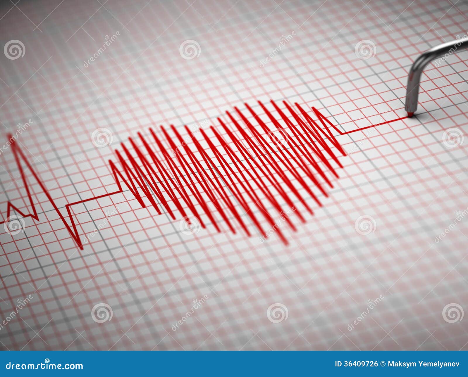 ECG. Electrocardiogram and Heart Beat Shape Stock Illustration ...