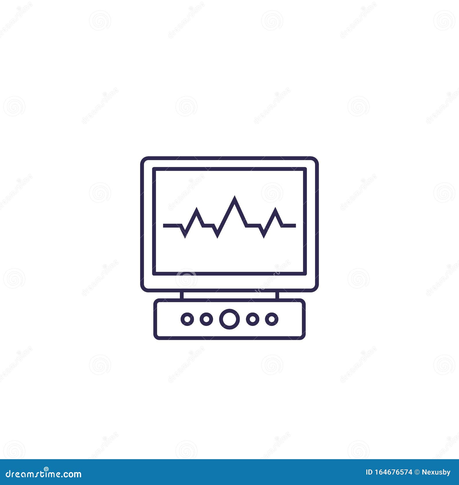 Electrocardiogram Vector Icon In 6 Different Modern Styles. Black, Two ...