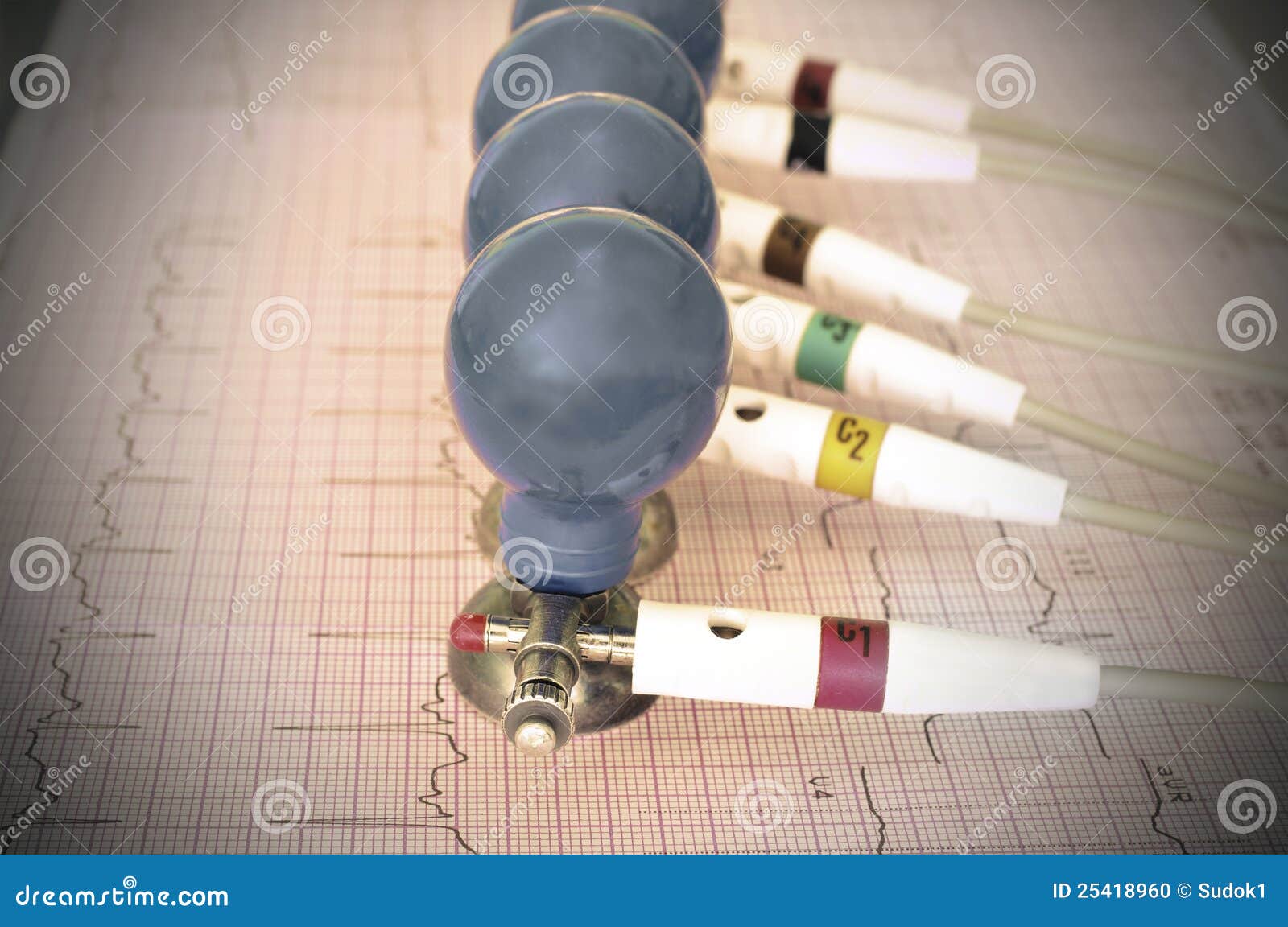 ECG electrodes stock photo. Image of contacts, science - 25418960